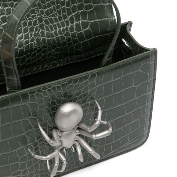 Puppets And Puppets | Bags | Puppets And Puppets Croc Embossed Spider ...